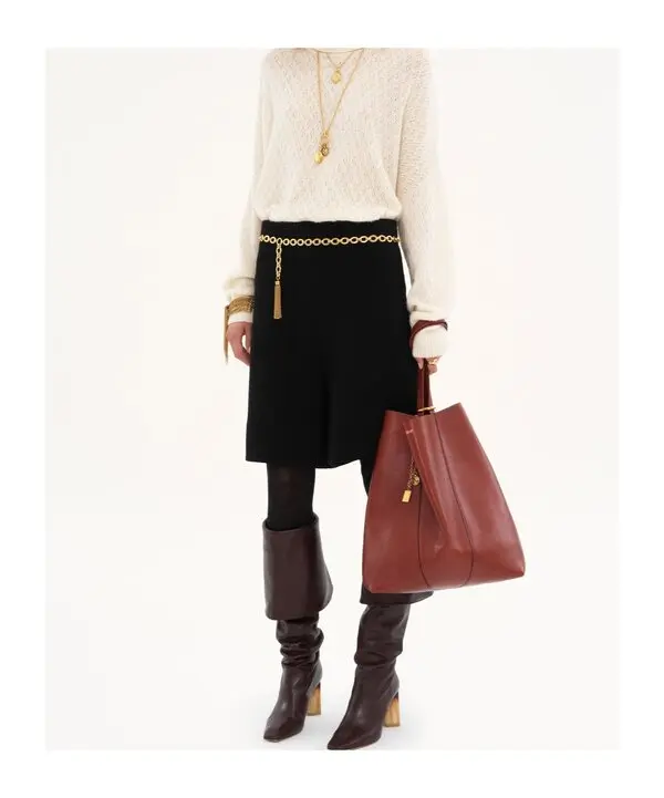 Chloé Ring Detail Shoulder Bag - Blush Brown
