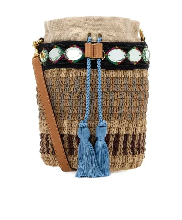 Valentino Garavani Vlogo Embellished Bucket Bag - Multicolor