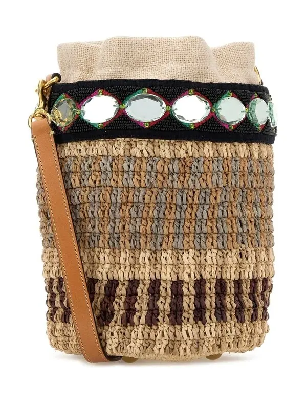 Valentino Garavani Vlogo Embellished Bucket Bag