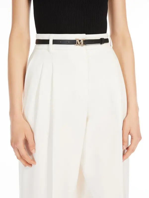 Max Mara Aziata Leather Belt - Black