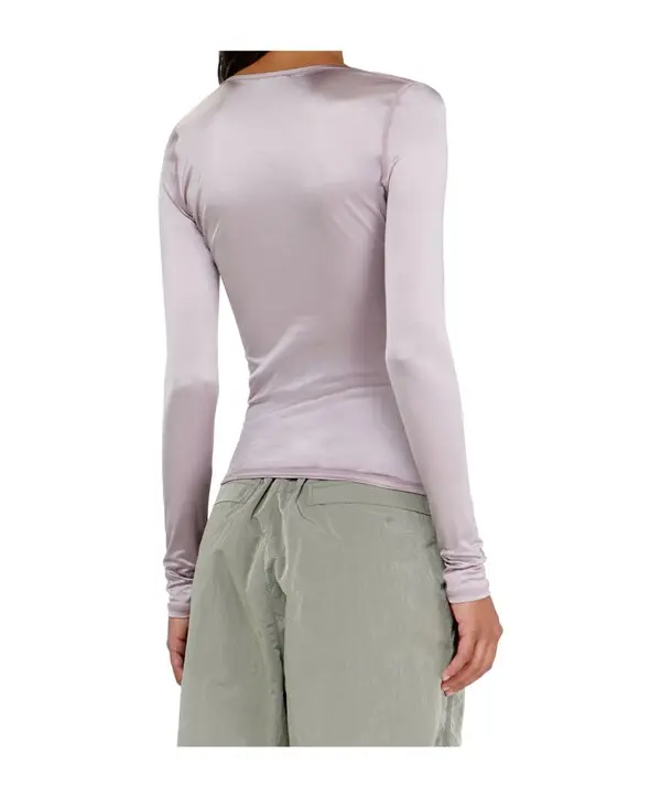 DIESEL® Oval D Scoop-neck Long Sleeve Top