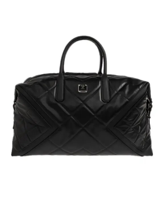 Mcm Quilted Travel Bag - Black