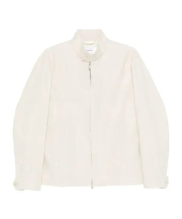 LARDINI Zip Linen Jacket - White