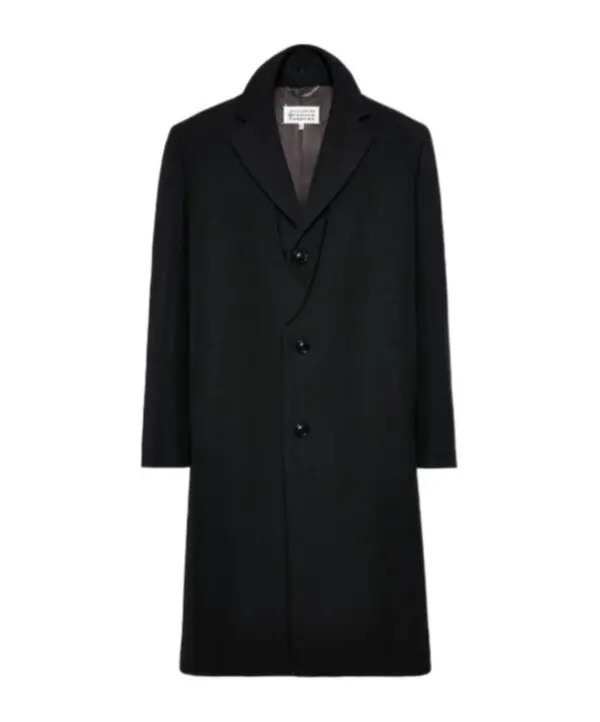 MAISON MARGIELA Long-sleeved Single-breasted Coat - Black