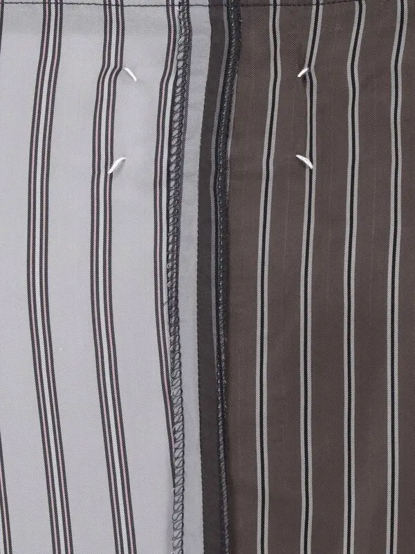 MAISON MARGIELA Asymmetric Striped Maxi Skirt - No