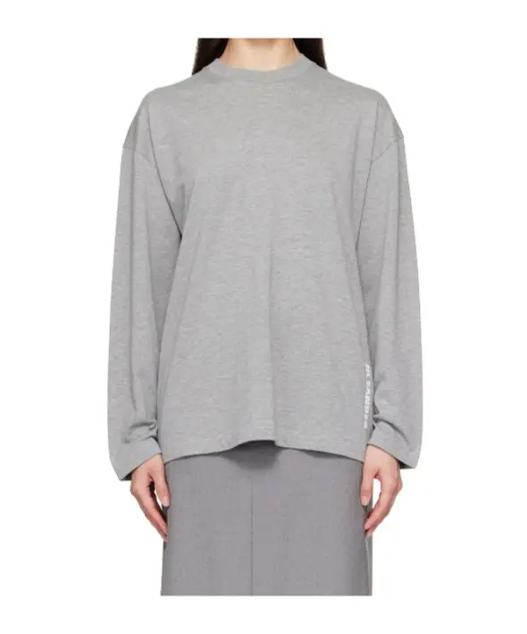 JIL SANDER Long Sleeve Crewneck T-shirt - Gray