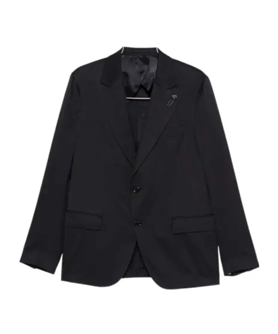 LARDINI Single-breasted Cotton Suit - Black