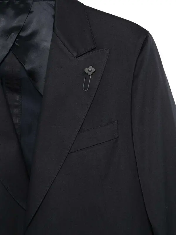 LARDINI Single-breasted Cotton Suit - Black