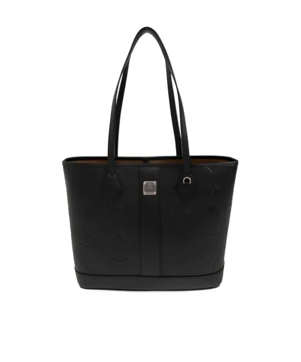 Mcm Liz Shoulder Bag With Logo Detail - Black