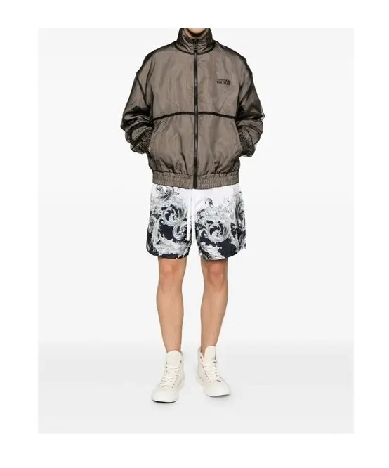 Versace Logo-print Zip-up Jacket