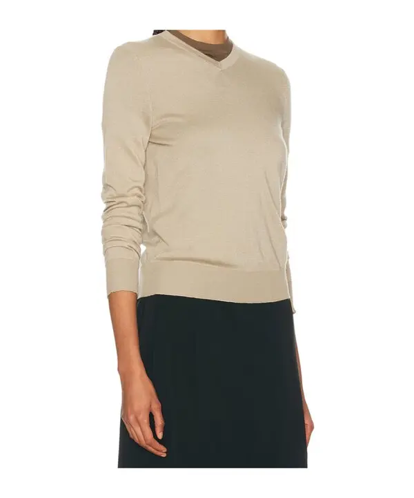THE ROW Ondre V-neck Jumper - Nude