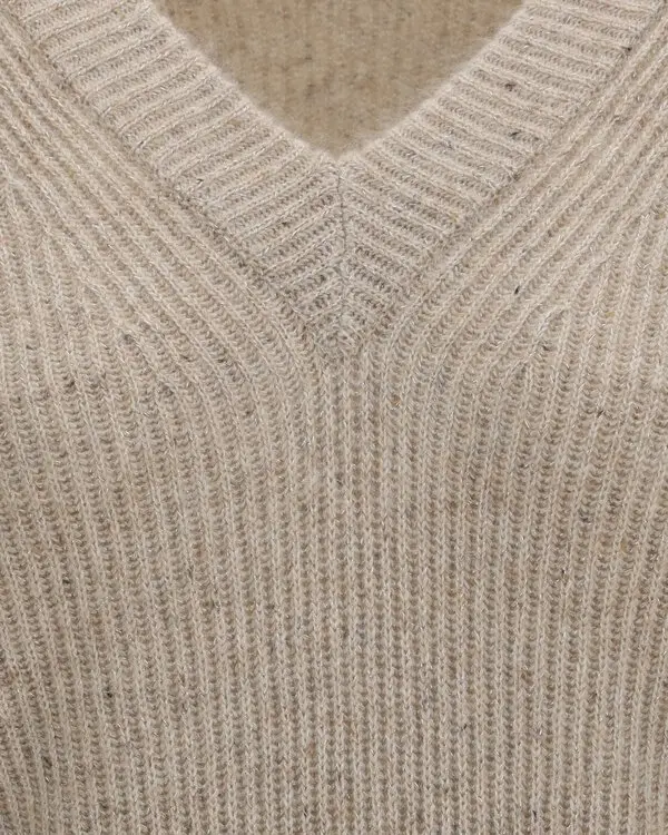 Brunello Cucinelli Ribbed V-neck Sweater