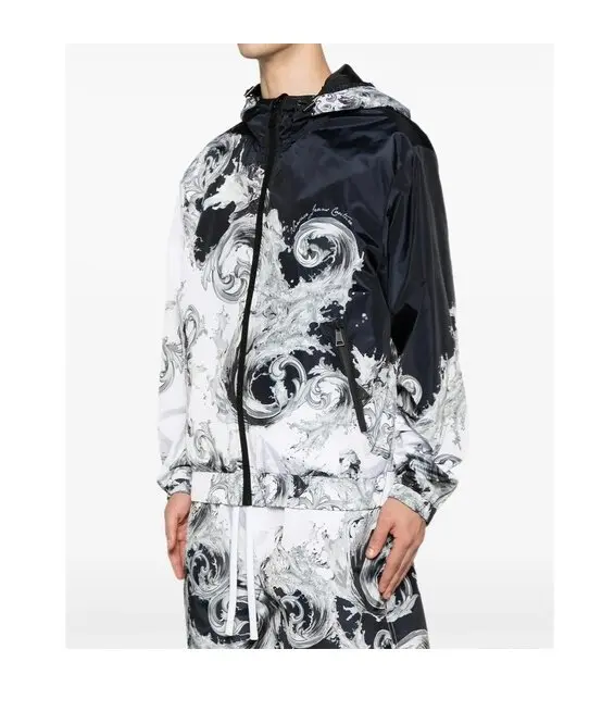 Versace Baroque Print Hooded Jacket - White