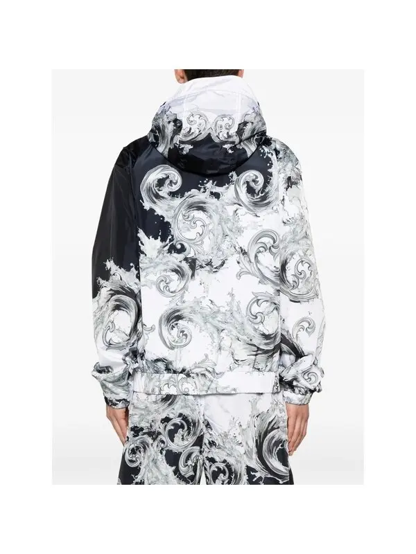 Versace Baroque Print Hooded Jacket - White