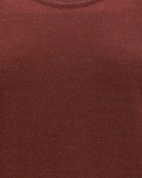 Brunello Cucinelli Knitted Metallic-effect Top - Brown