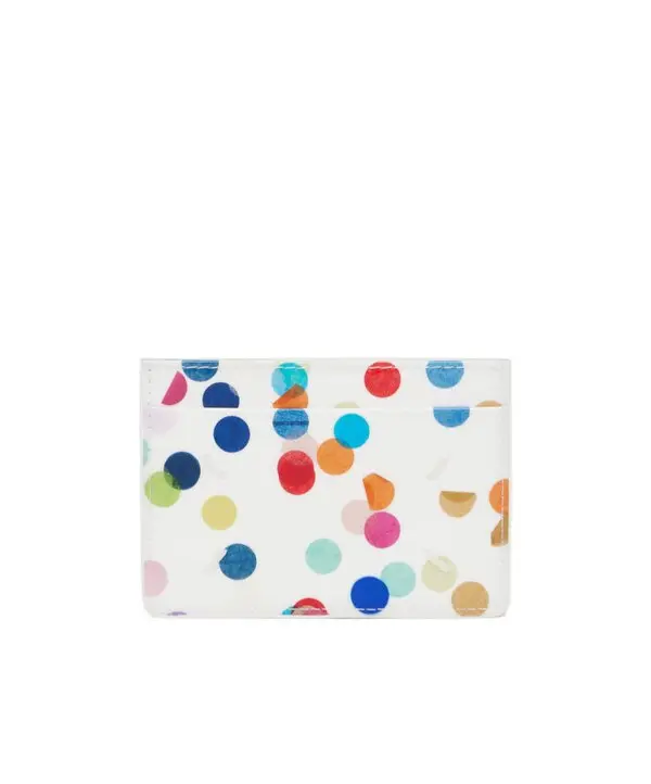 MAISON MARGIELA Slim Confetti-print Card Holder - White