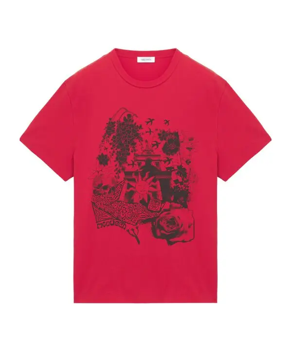 Alexander McQueen Fanzine Print T-shirt - Red