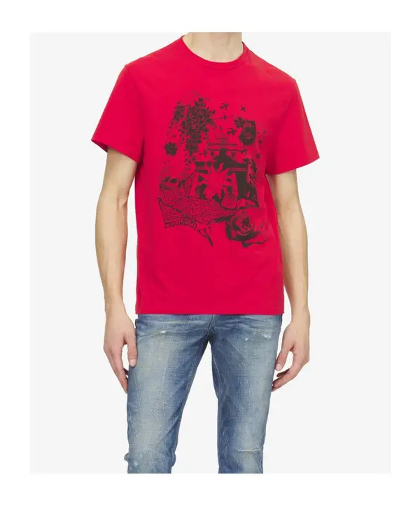 Alexander McQueen Graphic Printed T-shirt - Red