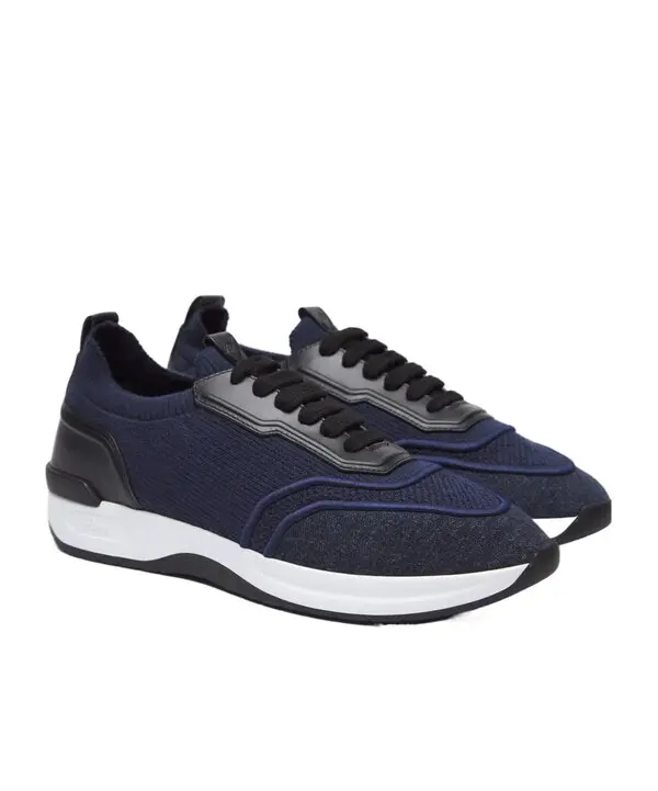 Brioni Knit Lace-up Sneakers