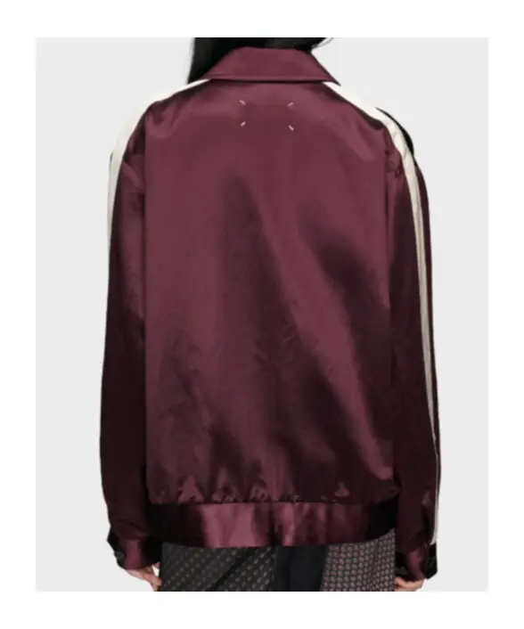 MAISON MARGIELA Striped Satin Bomber Jacket
