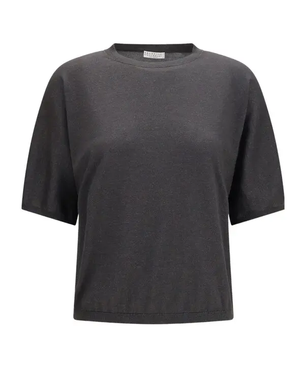 Brunello Cucinelli Short Sleeve Round Neck T-shirt - Black