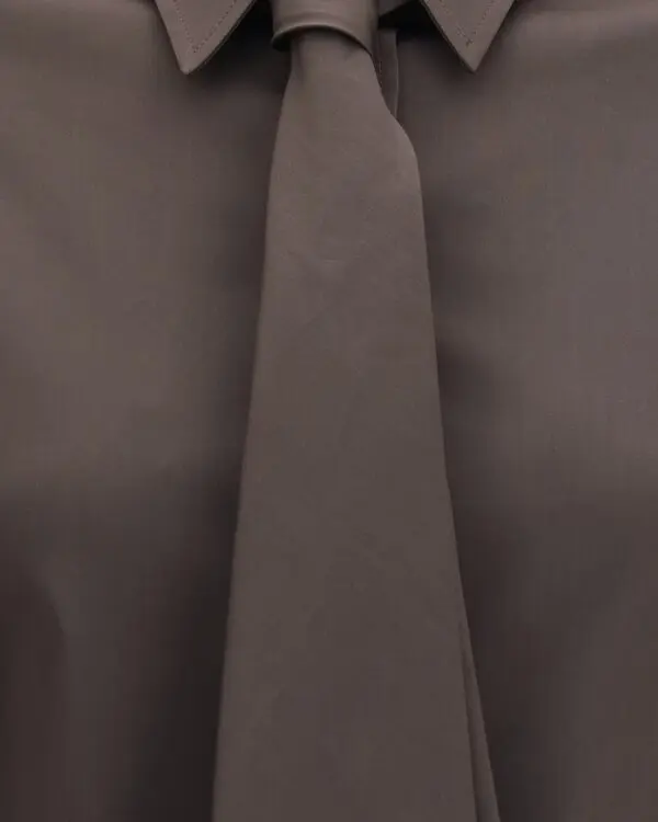 Brunello Cucinelli Tie-detailed Puff Sleeve Shirt