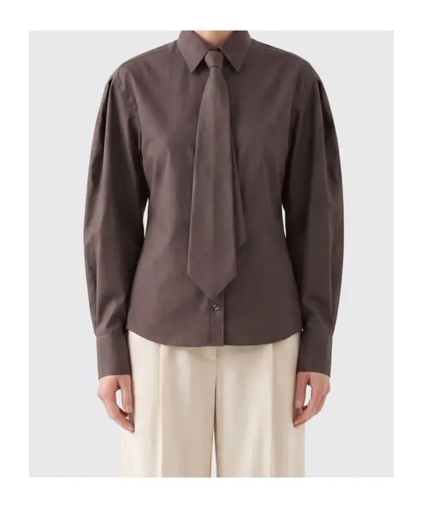 Brunello Cucinelli Tie-detailed Puff Sleeve Shirt - C8705