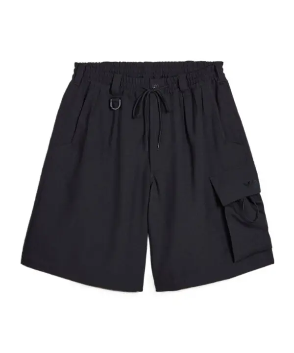 Y3 Sport Uniform Cargo Shorts - Black
