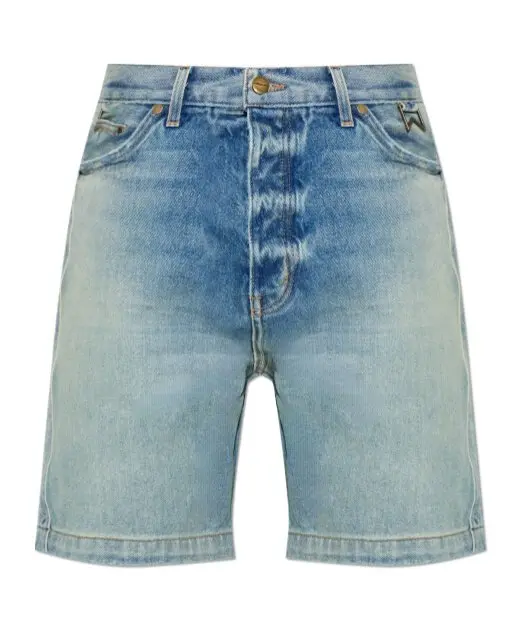 Rhude Vintage Wash Denim Shorts - Blue