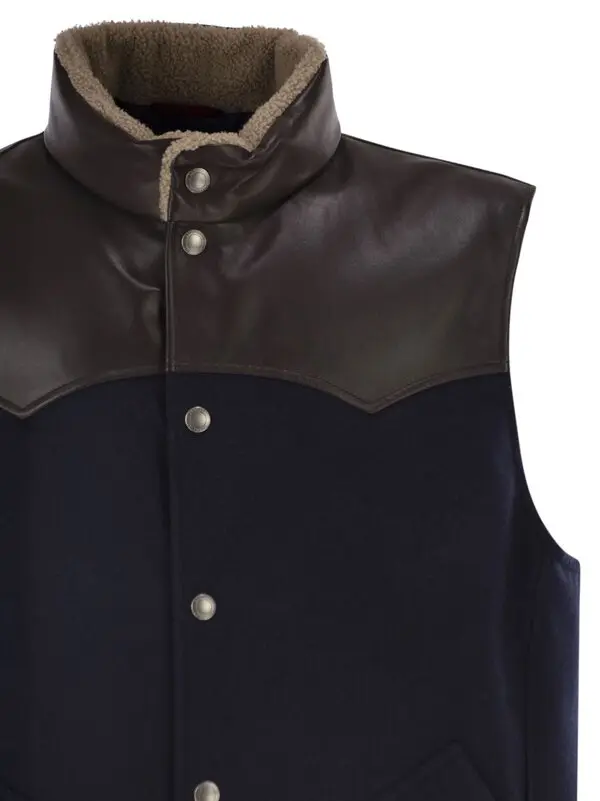 Brunello Cucinelli Sleeveless Down Vest With High Collar