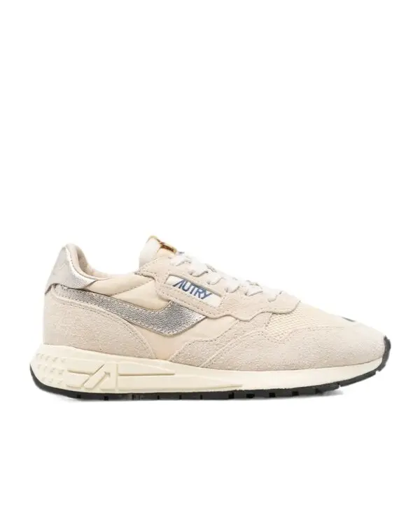AUTRY Reelwind Panelled Suede Sneakers - Suede Nylon Laminated Ecru Plat