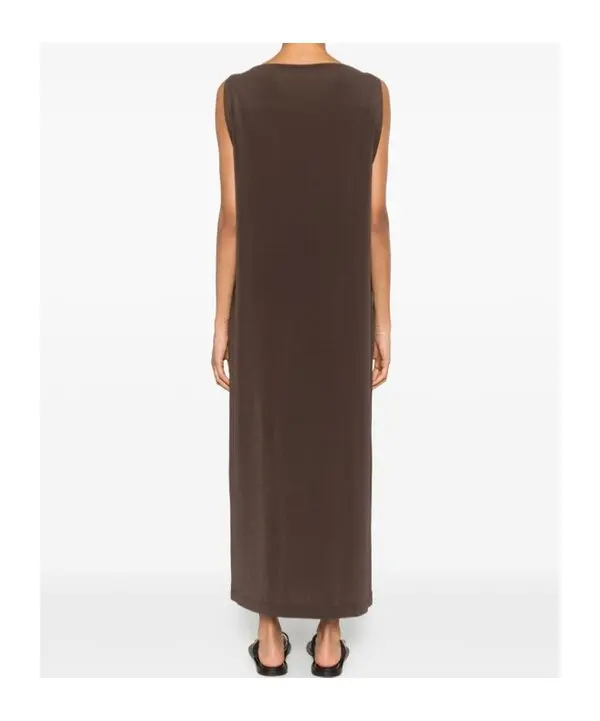 Issey Miyake Sleeveless Boat-neck Maxi Dress