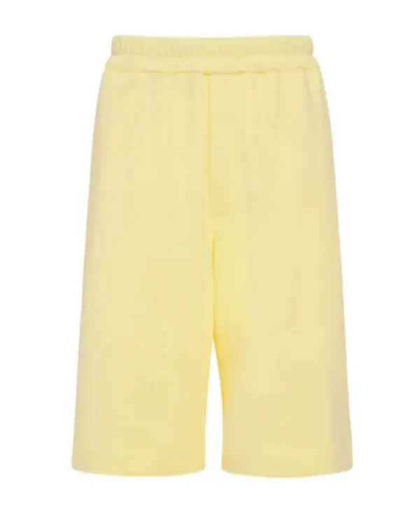 JIL SANDER Embroidered Logo Casual Shorts - Yellow