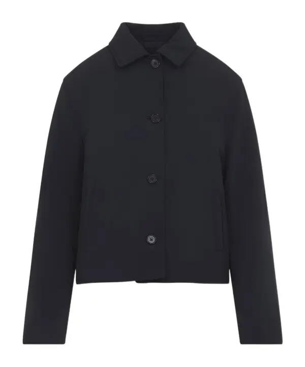 JIL SANDER Long-sleeved Collared Jacket - Midnight