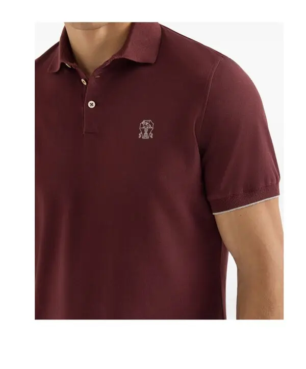 Brunello Cucinelli Cotton-piqué Polo Shirt With Logo