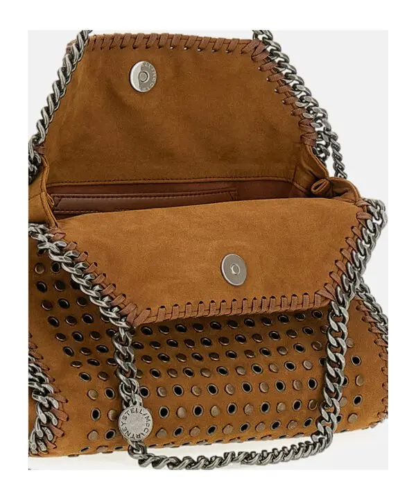 Stella McCartney Mini Falabella Bag With Studs - Brown