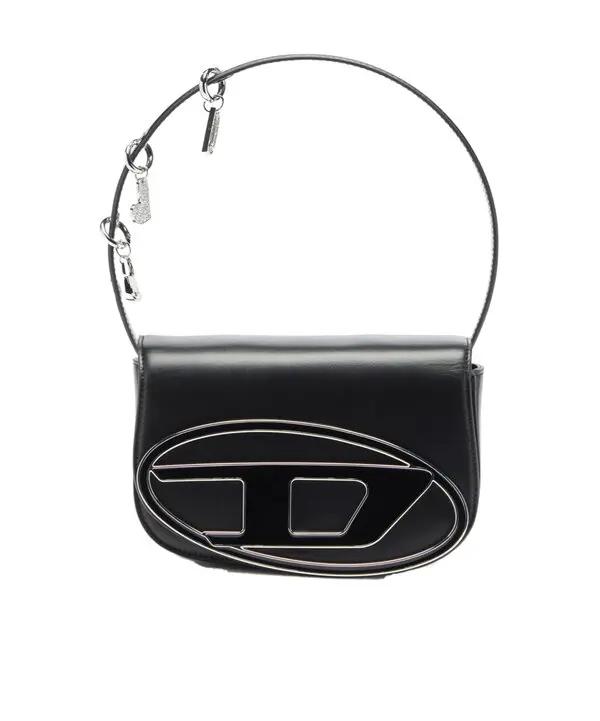 DIESEL® 1dr Oval D Shoulder Bag - Black