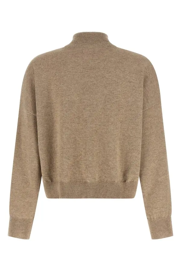 Brunello Cucinelli Sequined Turtleneck Knitted Sweater - Brown