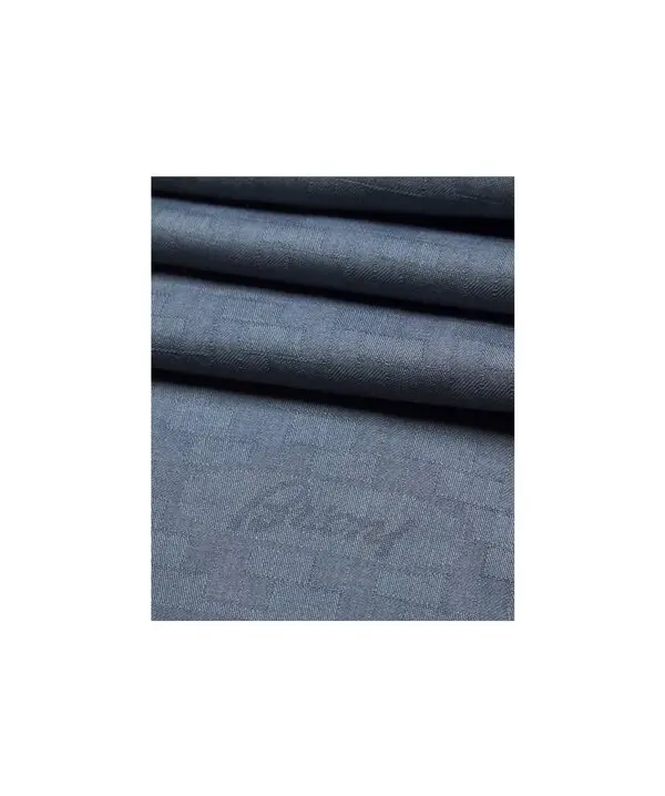 Brioni Steel Wool, Cashmere And Silk Jacquard Trama Motif Scarf - Blue