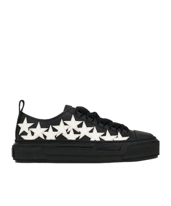 Amiri Stars Court Low Lace-up Sneakers - Black