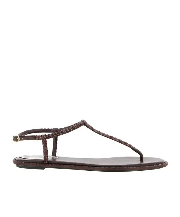 Rene Caovilla Diana Embellished Strappy Sandals - Black