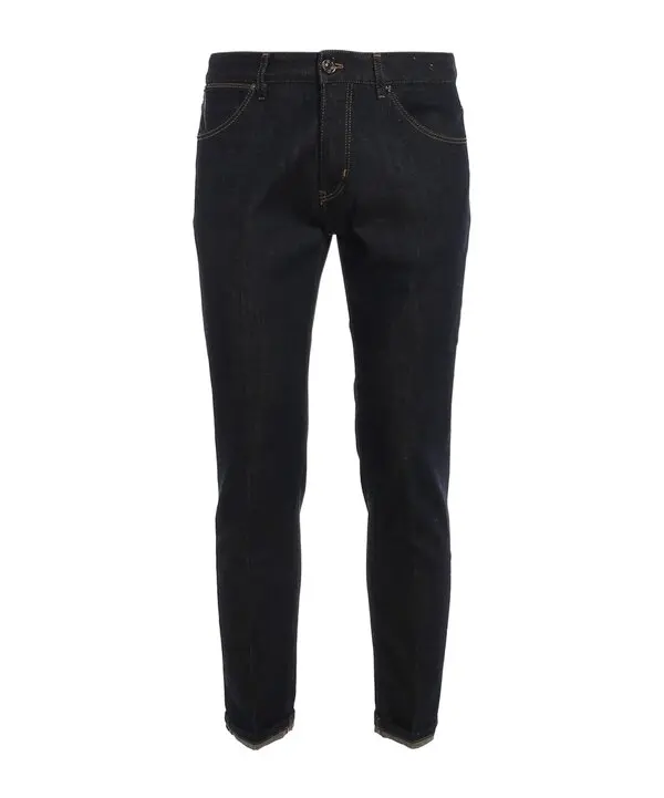 PT TORINO Straight Jeans With Contrast Stitching - Black