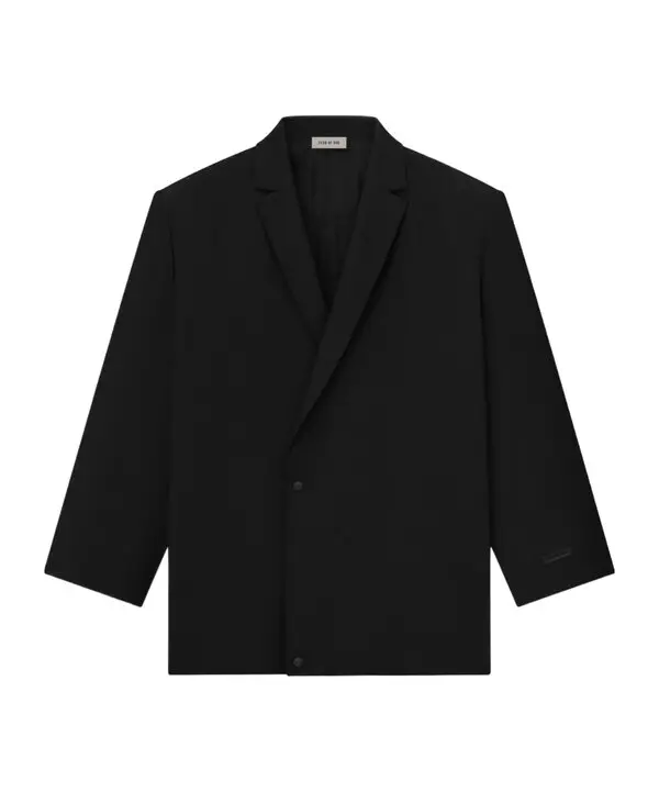 Fear Of God Wool Ripstop Relaxed Long Jacket - Black