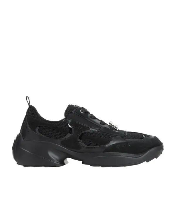 ROGER VIVIER Embellished Lace-up Sneakers - Black