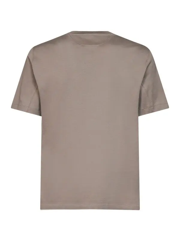 Brunello Cucinelli Logo Embroidered Crewneck T-shirt - No