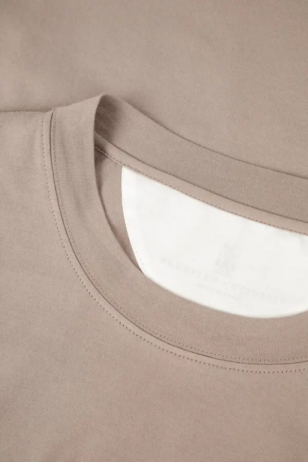 Brunello Cucinelli Logo Embroidered Crewneck T-shirt - No
