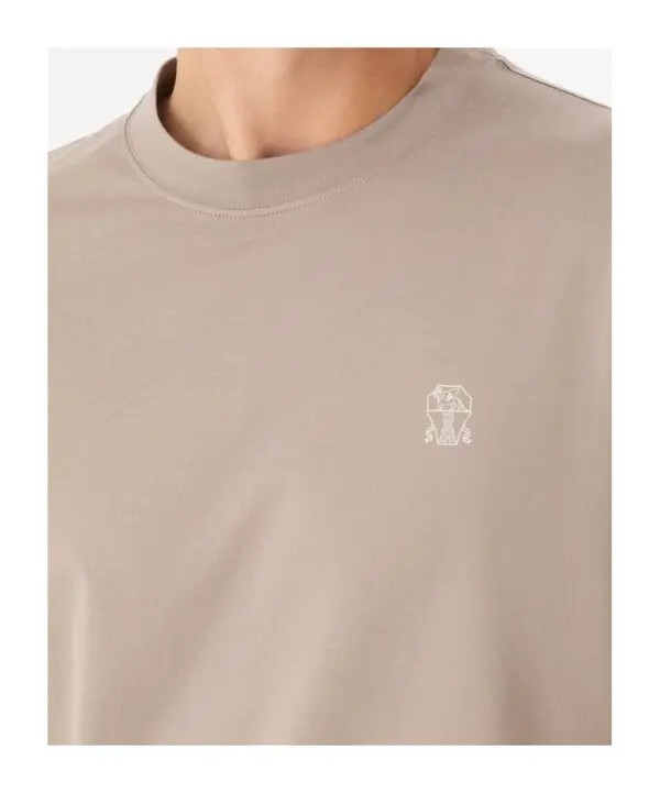 Brunello Cucinelli Logo Embroidered Crewneck T-shirt - No