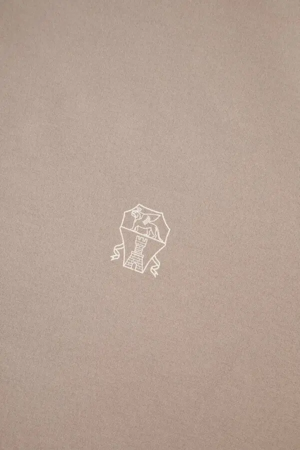 Brunello Cucinelli Logo Embroidered Crewneck T-shirt - Nude