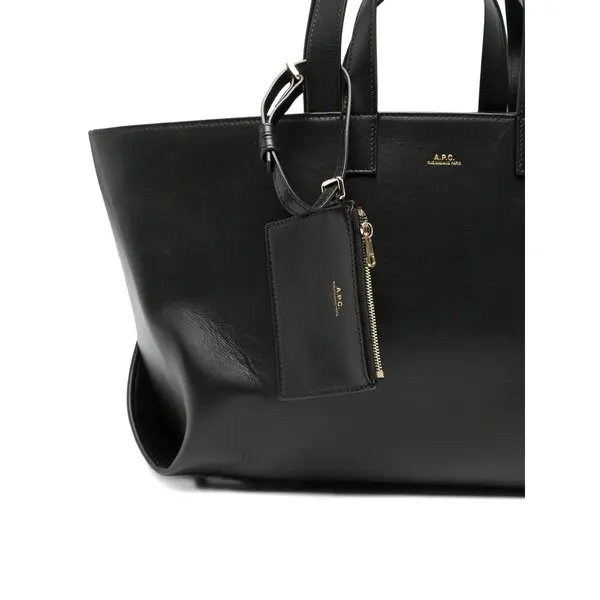 A.p.c. Le Drummer Logo-stamp Leather Tote Bag