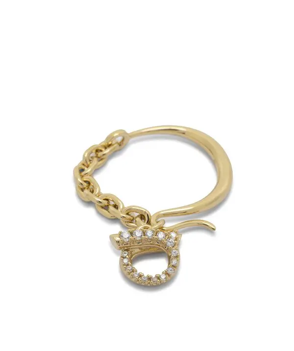 FERRAGAMO Gancatena Ring With Crystals